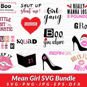 30 Mean Girls Inspired SVG Bundle, Mean Girl Svg, Mean Girls Party Png ...