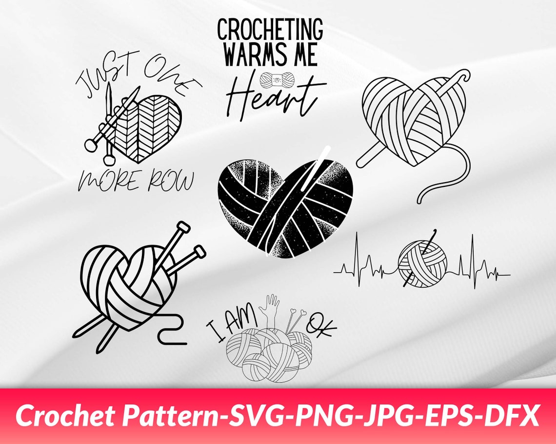 Crochet Pattern Svg Bundle, Crochet Png Bundle, Crochet Shirt Design ...