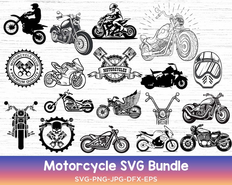 Motorcycle SVG Bundle, Motor Bike Svg, Motorcycle Clipart, Motorcycle ...