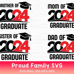 Proud Family Svg Bundle, Senior 2024 Svg, Graduation Svg Bundle, Senior ...