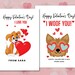 EDITABLE Printable Dog Valentine Cards, Valentines Day Cards, Valentine ...