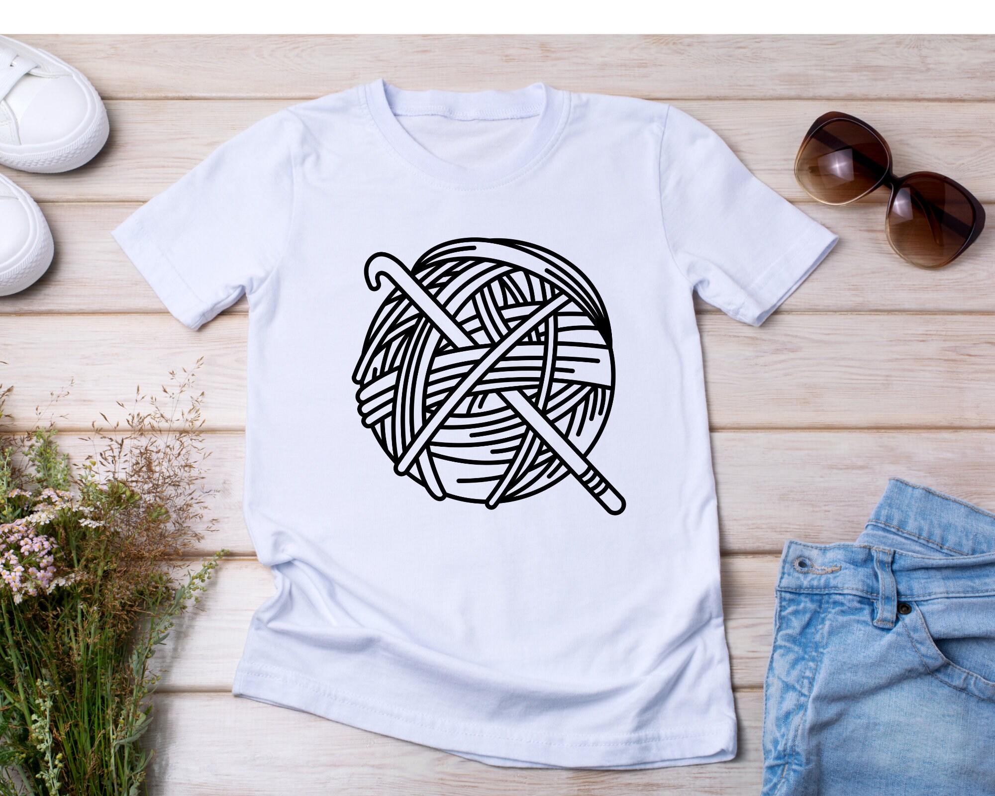 Crochet Pattern Svg Bundle, Crochet Png Bundle, Crochet Shirt Design ...