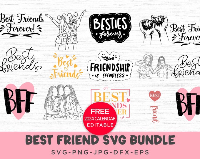 Best Friends SVG Bundle, Friendship Svg Bundle, Friends Forever Svg ...