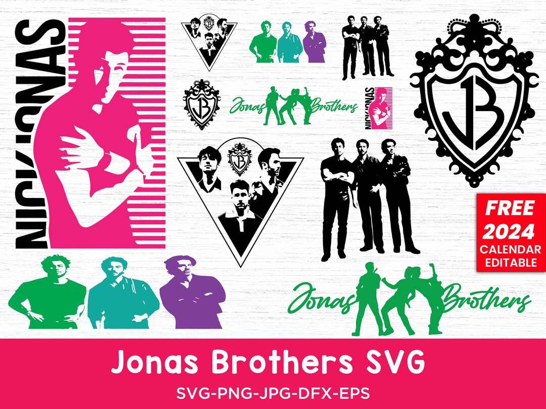 Jonas Brothers Bundle Svg, Jonas Brothers 2023 Png, Jonas Retro 90'S ...