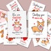EDITABLE Printable Dog Valentine Cards, Valentines Day Cards, Valentine ...