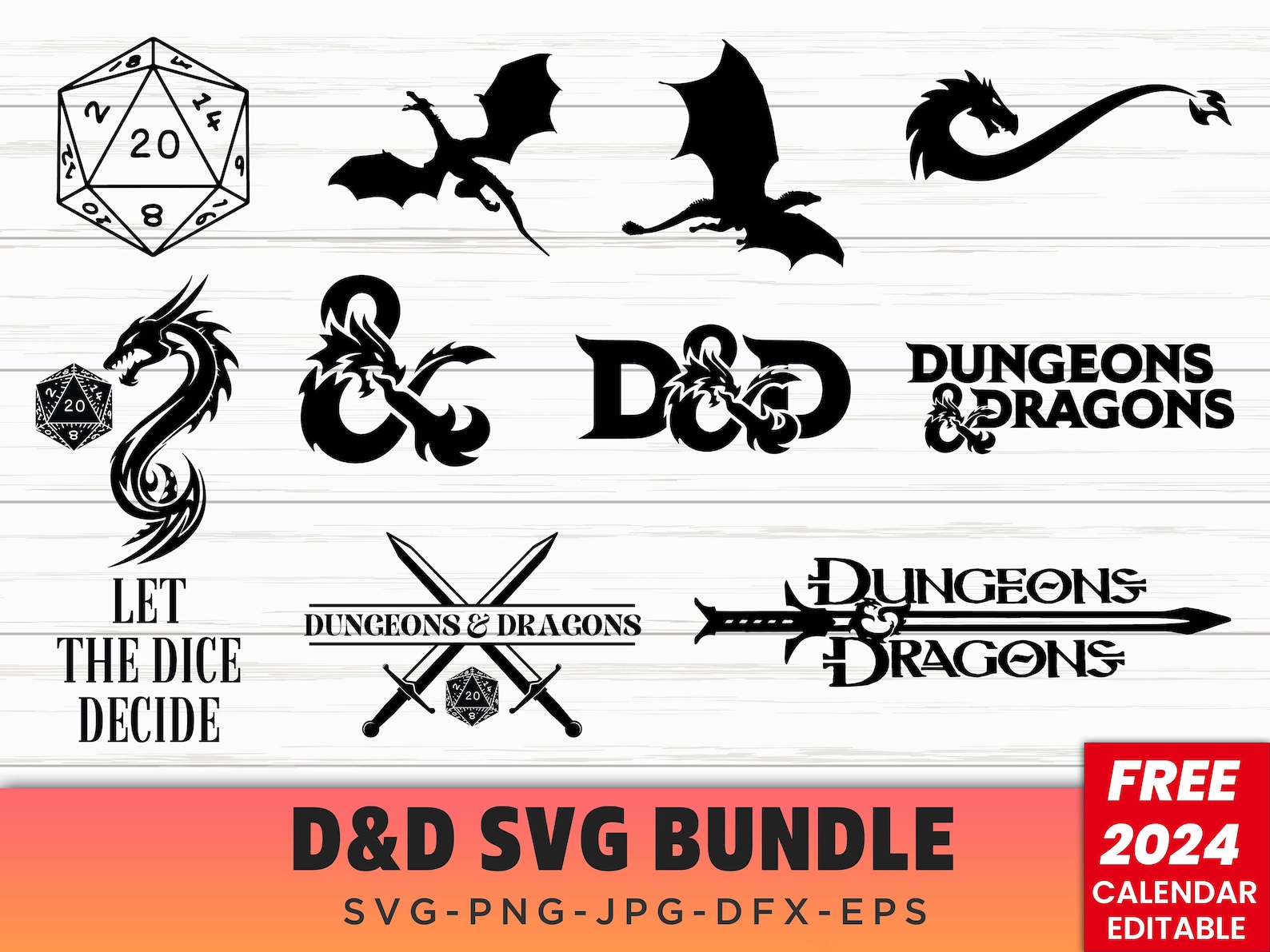 Dnd Svg Bundle, Dnd Png Bundle, Dnd Dxf Bundle, Dnd Silhouette Designs ...