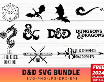Dnd Svg Bundle, Dnd Png Bundle, Dnd Dxf Bundle, Dnd Silhouette Designs ...