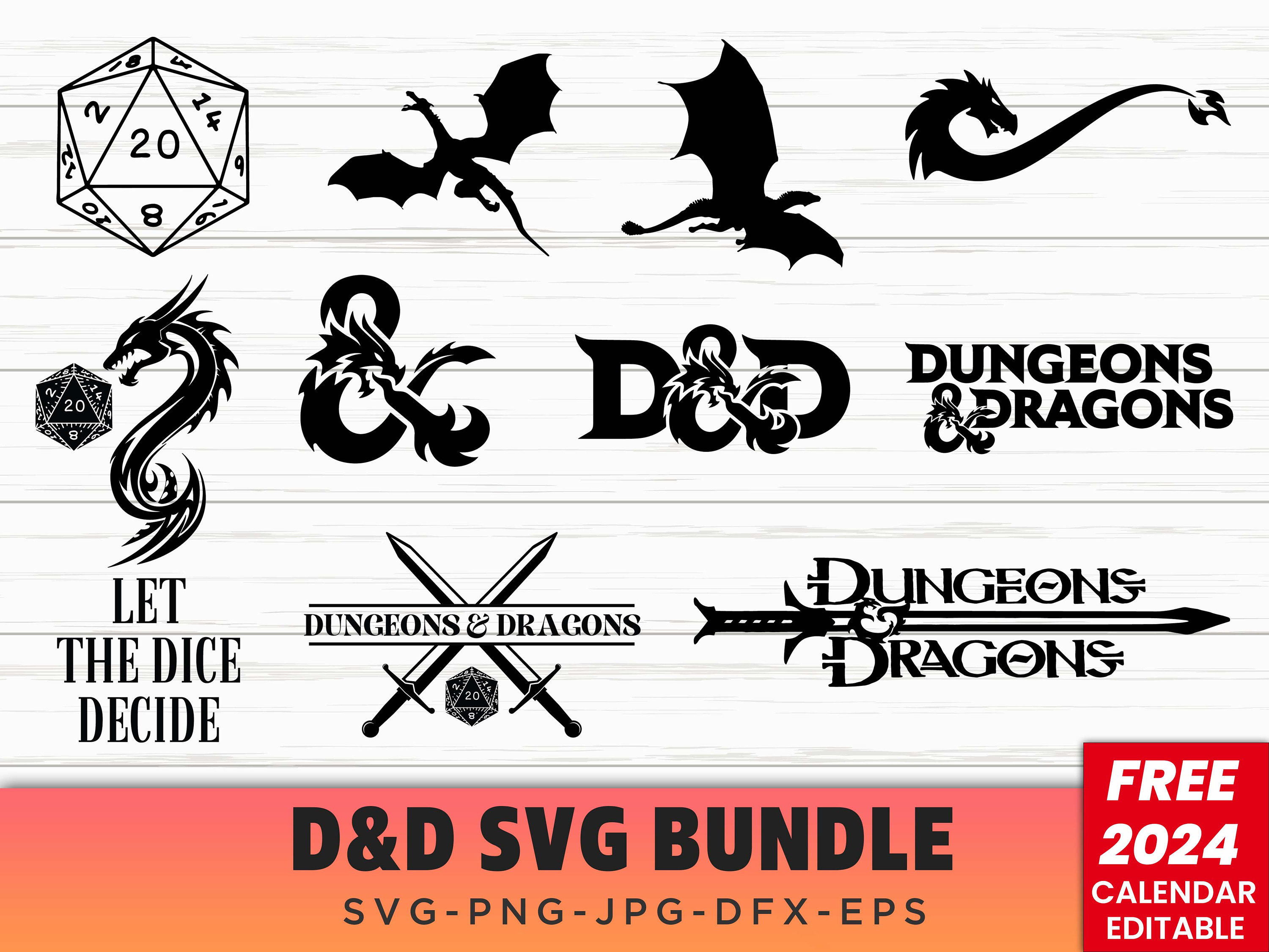 Dnd Svg Bundle, Dnd Png Bundle, Dnd Dxf Bundle, Dnd Silhouette Designs ...