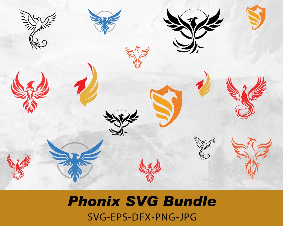 Phoenix SVG Bundle, Phoenix Cut Files, Phoenix Bird Svg, Flame Birds ...
