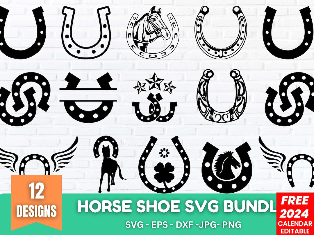 Horse Shoe Svg Bundle, Horseshoe Svg Files, Horse Shoe Cut Files ...