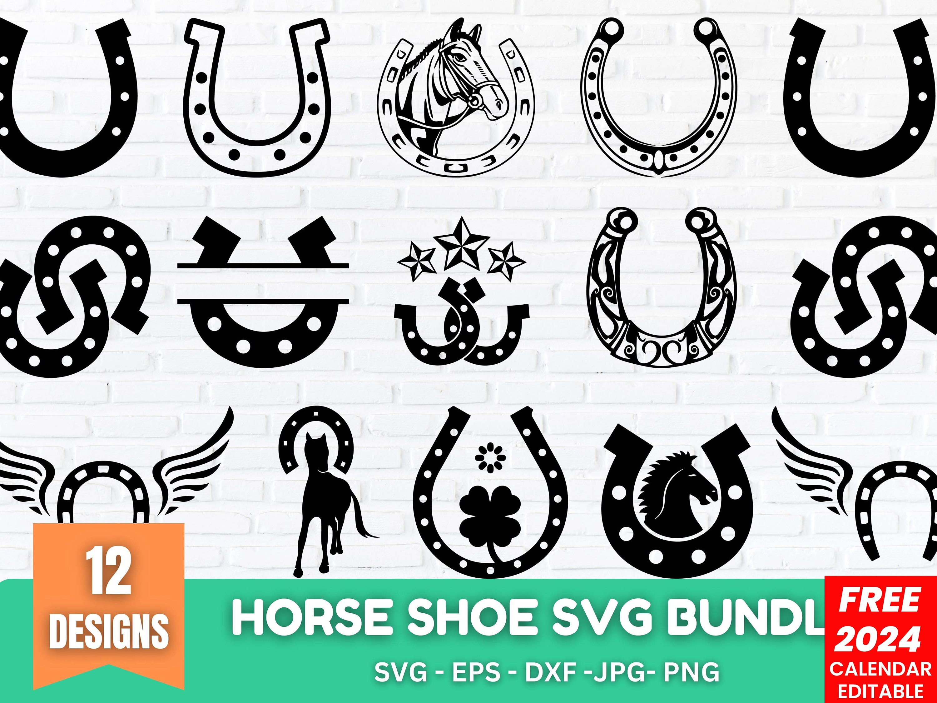 Horse Shoe Svg Bundle, Horseshoe Svg Files, Horse Shoe Cut Files ...