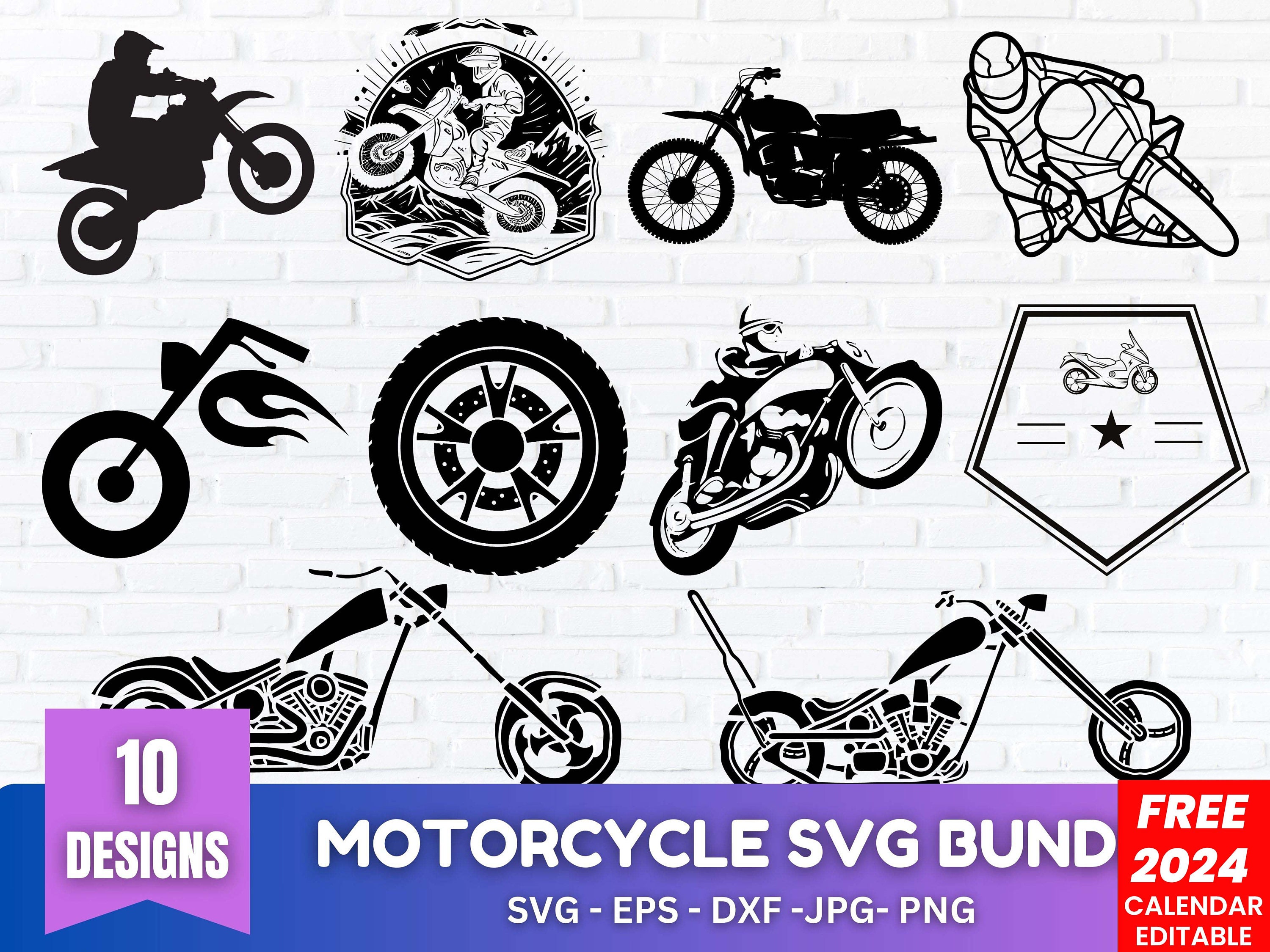 Motorcycle SVG Bundle, Motor Bike Svg, Motorcycle Clipart, Motorcycle ...