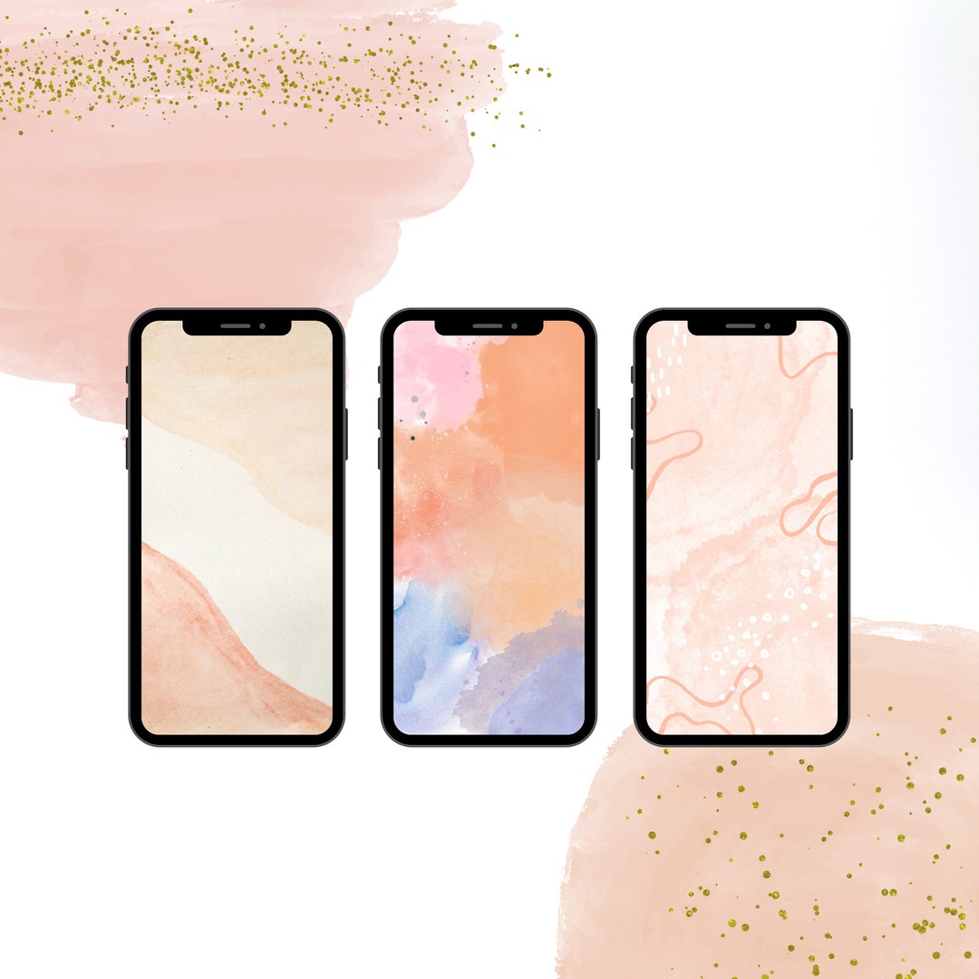 Peach Boho Phone Wallpaper, Peach Boho, Phone Wallpaper, Phone ...