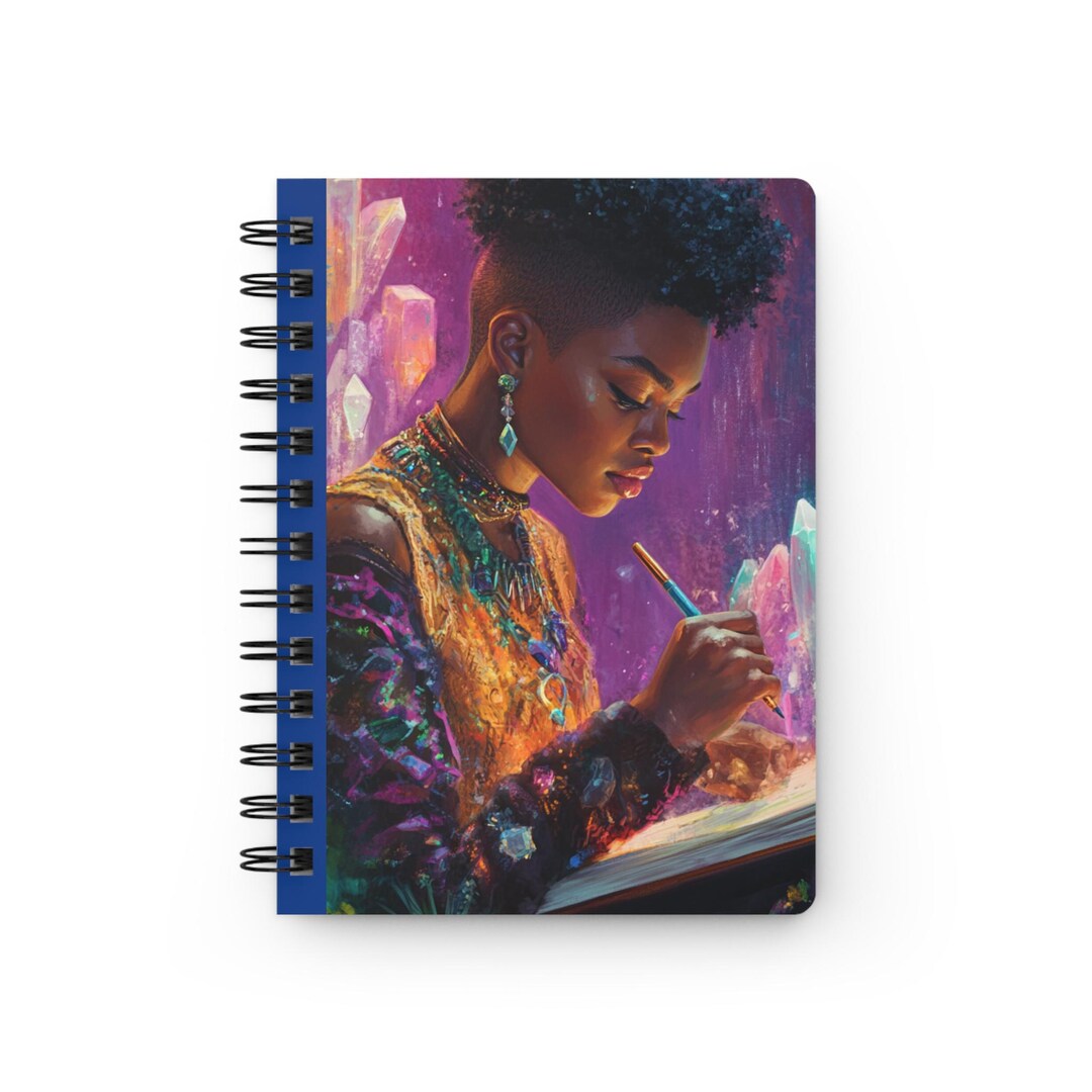 Mystical Crystal Journal: Spiritual Woman Spiral Notebook - Etsy