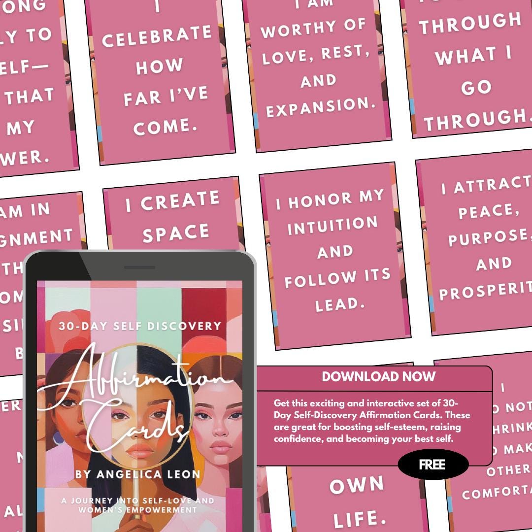 30-day Self-discovery Affirmation Cards - Etsy