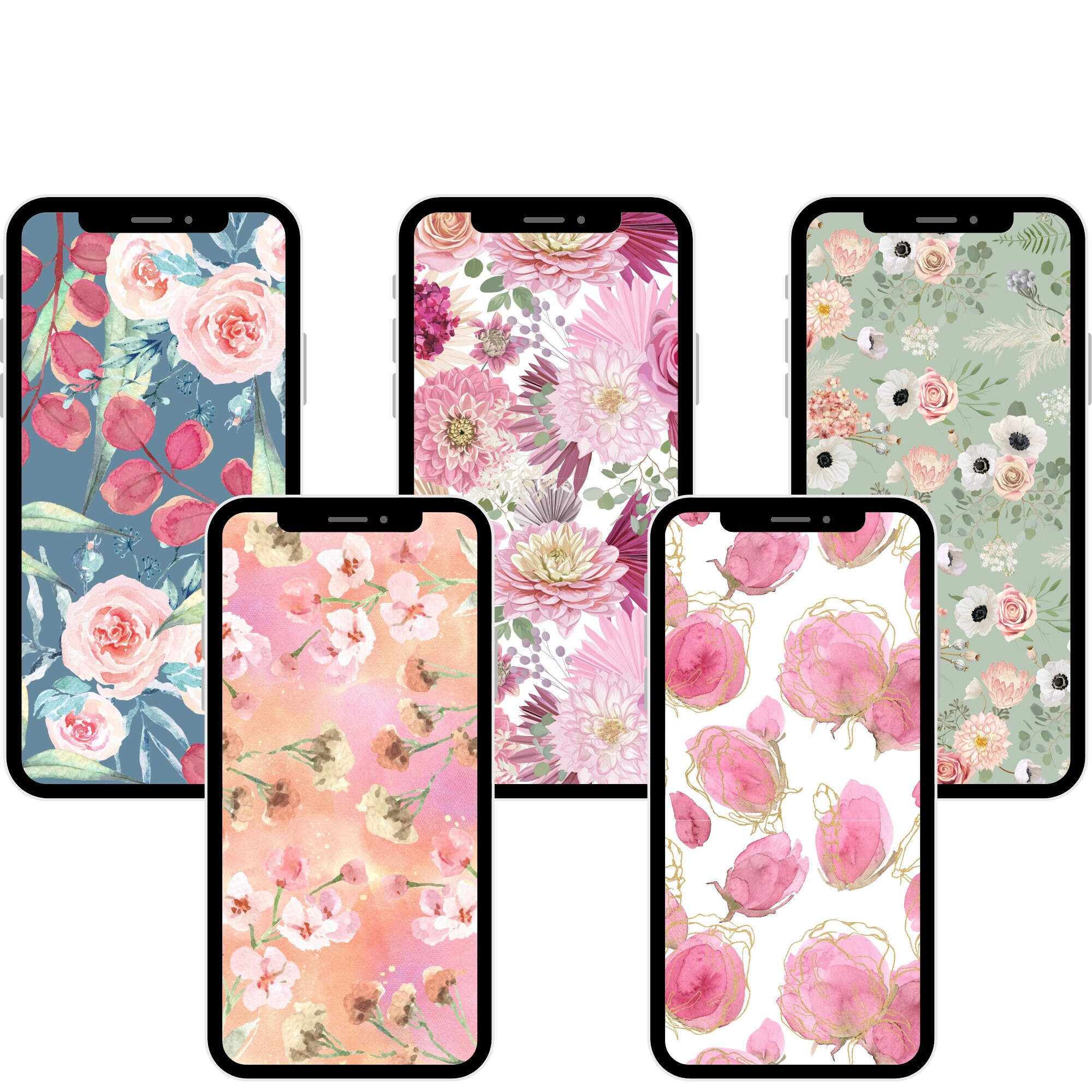 Pink Floral Phone Wallpaper Pink Floral Phone Background Cute Phone