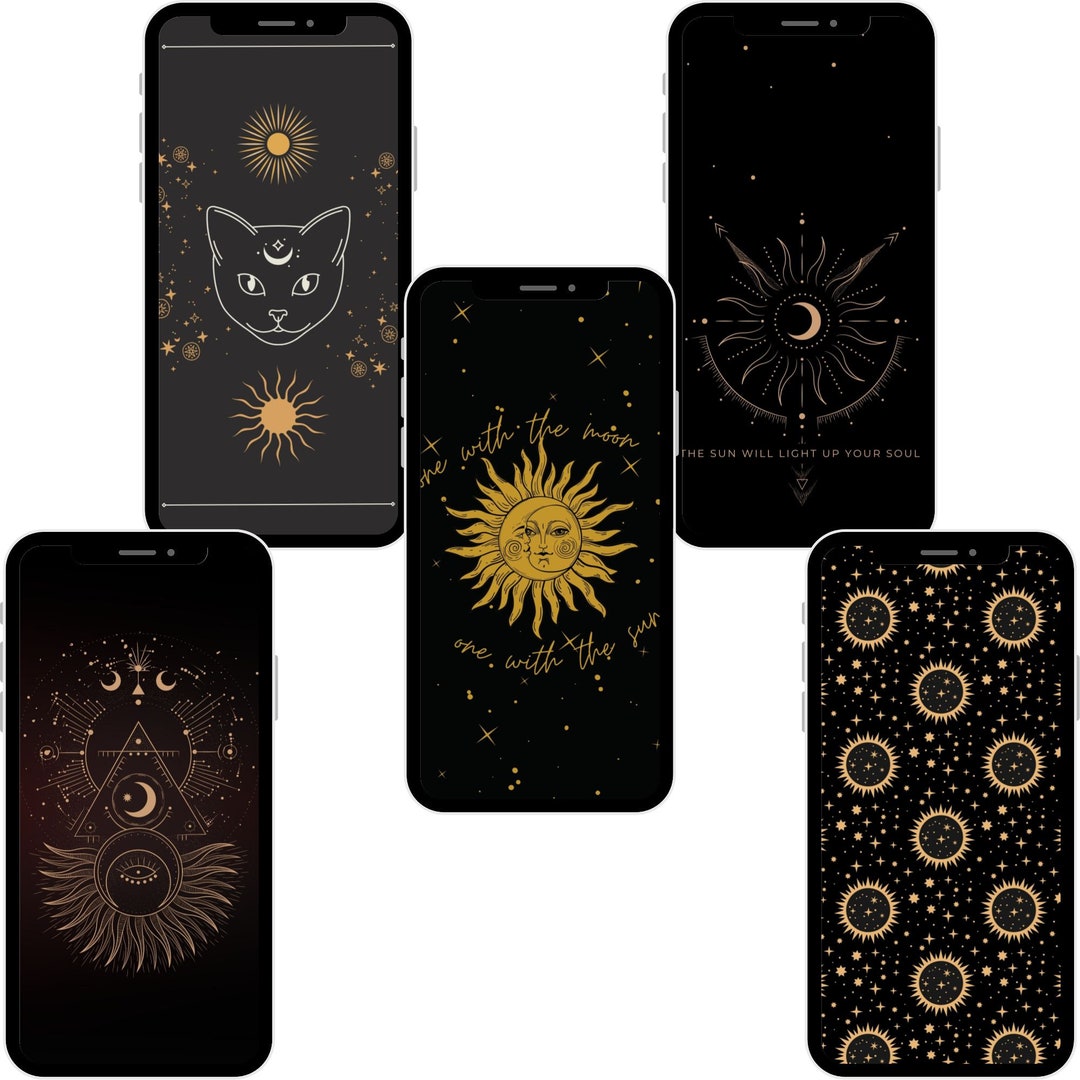 Black Solar Eclipse Phone Wallpaper Digital Download, Minimalist Mobile ...