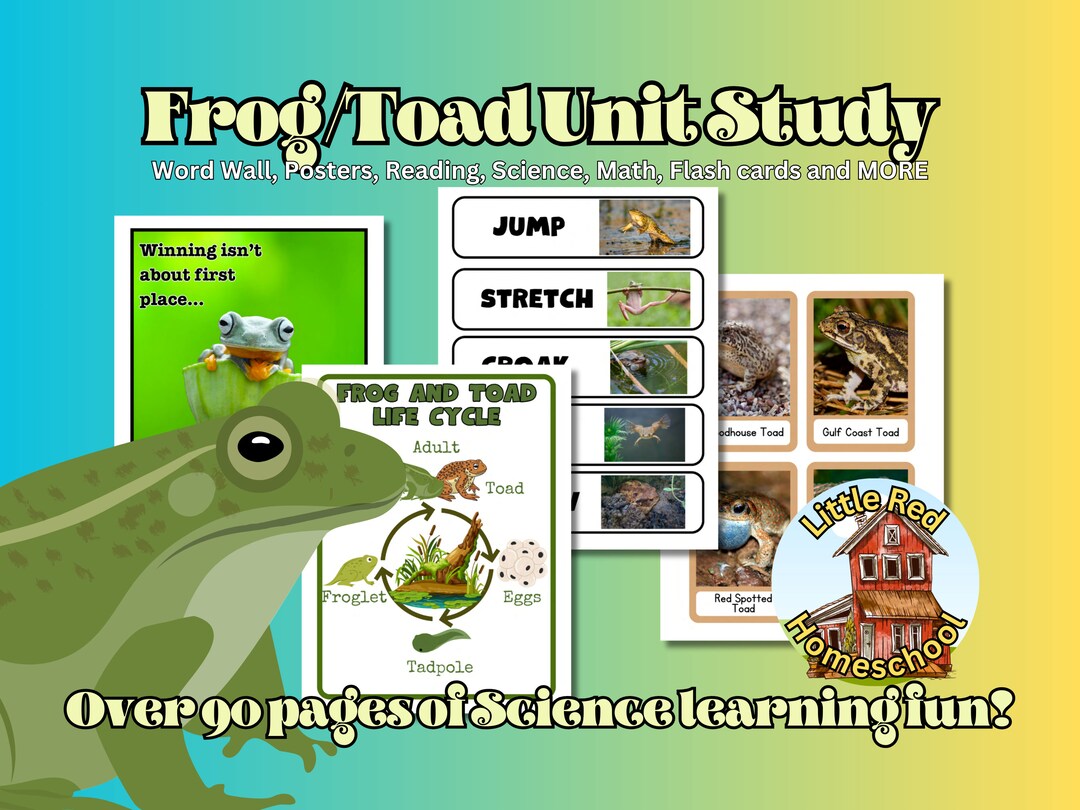 Frog and Toad Unit Study Homeschool Elementary Education SAHM Biology ...