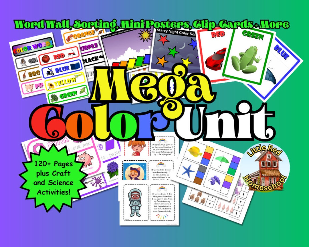 Color Unit Homeschool Unit Study Color Worksheets Posters Activities ...