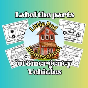 Label the Parts of the Emergency Vehicles Preschool Worksheet Early ...