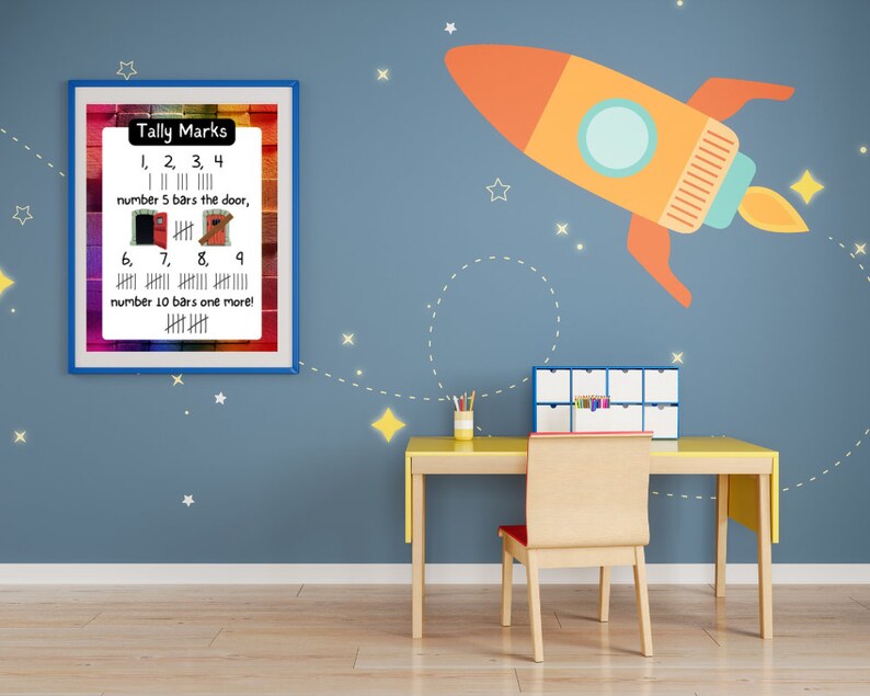 Tally Marks Math Poster | Early Math Skills Printable | Number Sense ...