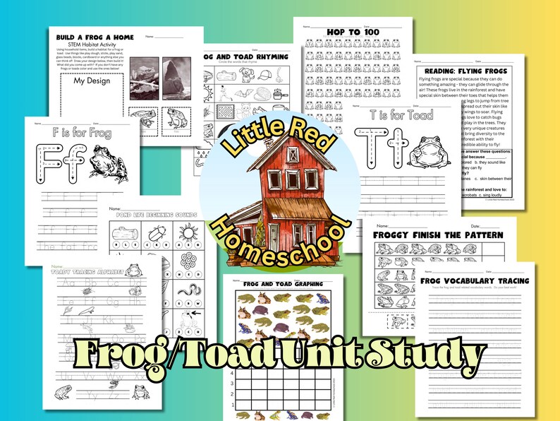 Frog and Toad Unit Study Homeschool Elementary Education SAHM Biology ...