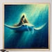 Jesus Christ on a Manta Ray - Divine Surf Celestial Sea Adventure Art ...