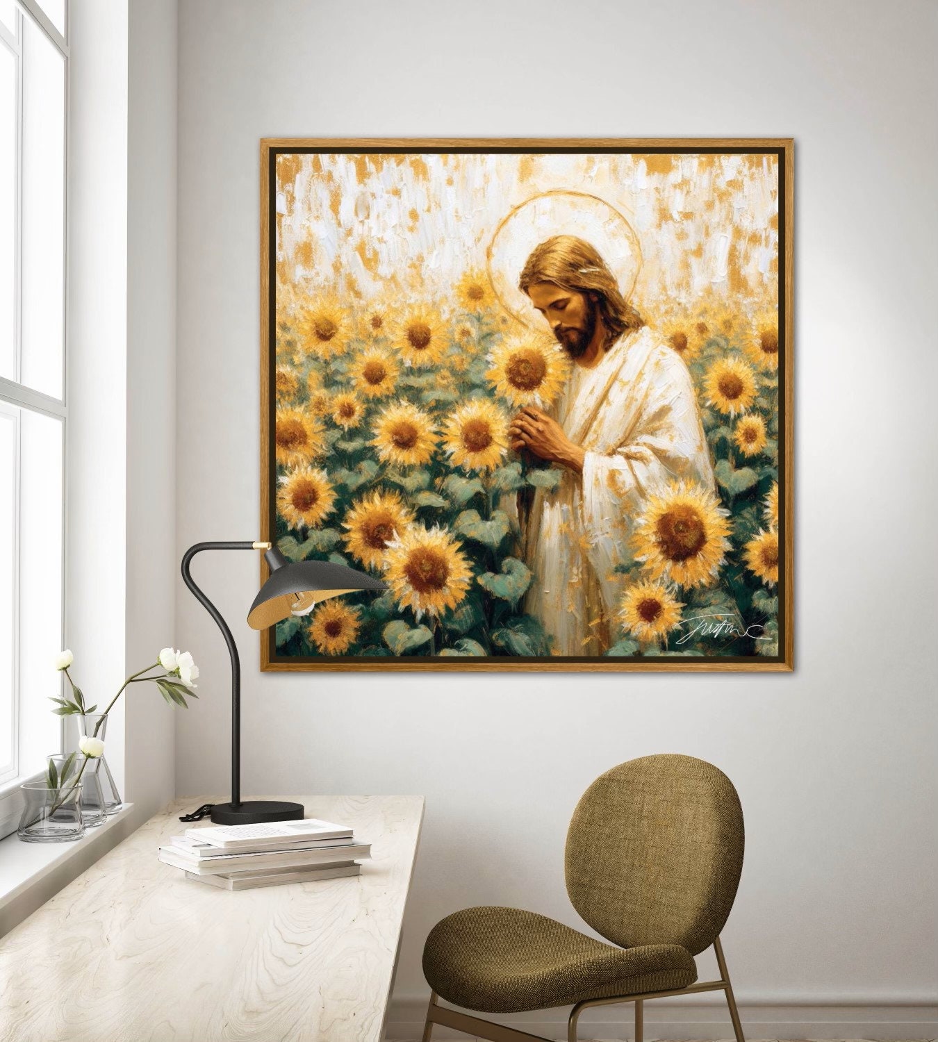 Following the Son - Gospel Art, Jesus Christ Amid Gardens of Green and ...