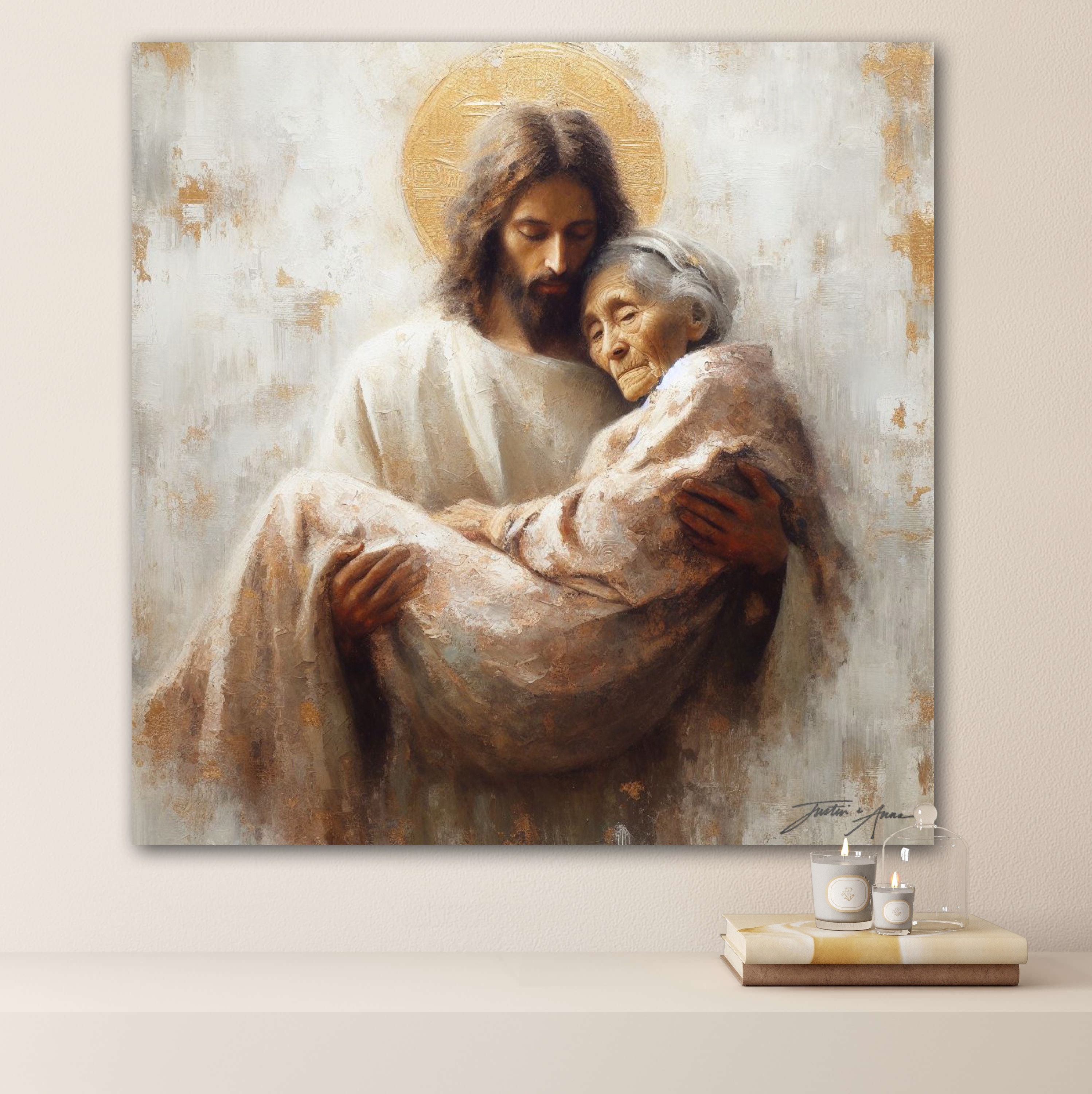 Arms of Safety - Adorable Jesus Christ and Savior Artwork Showing His ...