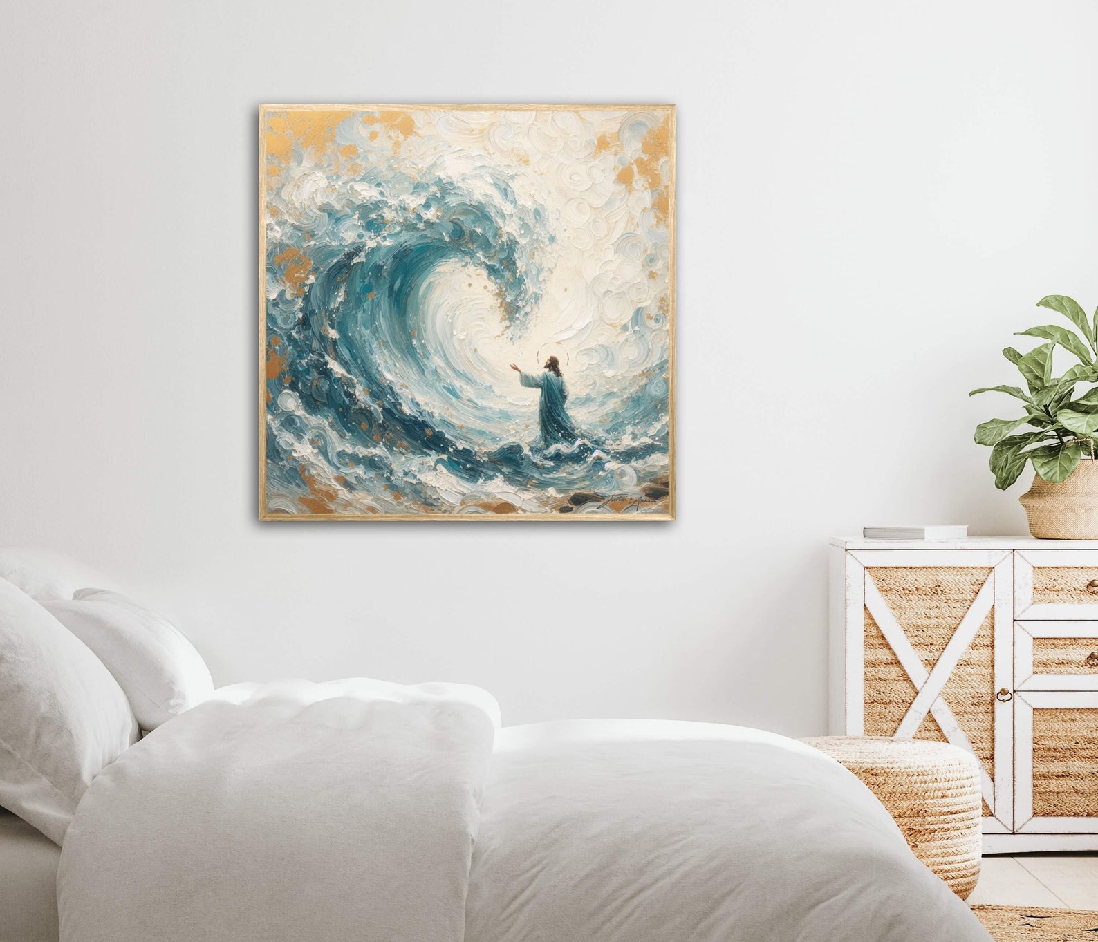 The Seas Surrender - Beautiful Swirly Cool Blue Oceanic Artwork of ...