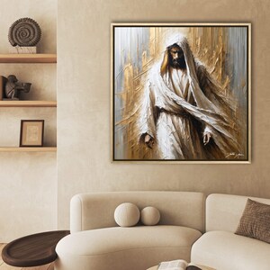 Glorious Purpose - Deep and Modern White Gold Impressionistic Jesus ...