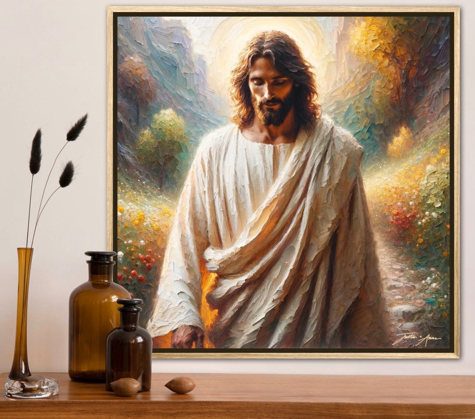 Beautiful World - Jesus Christ Nature Art Print for Teens and Adults ...