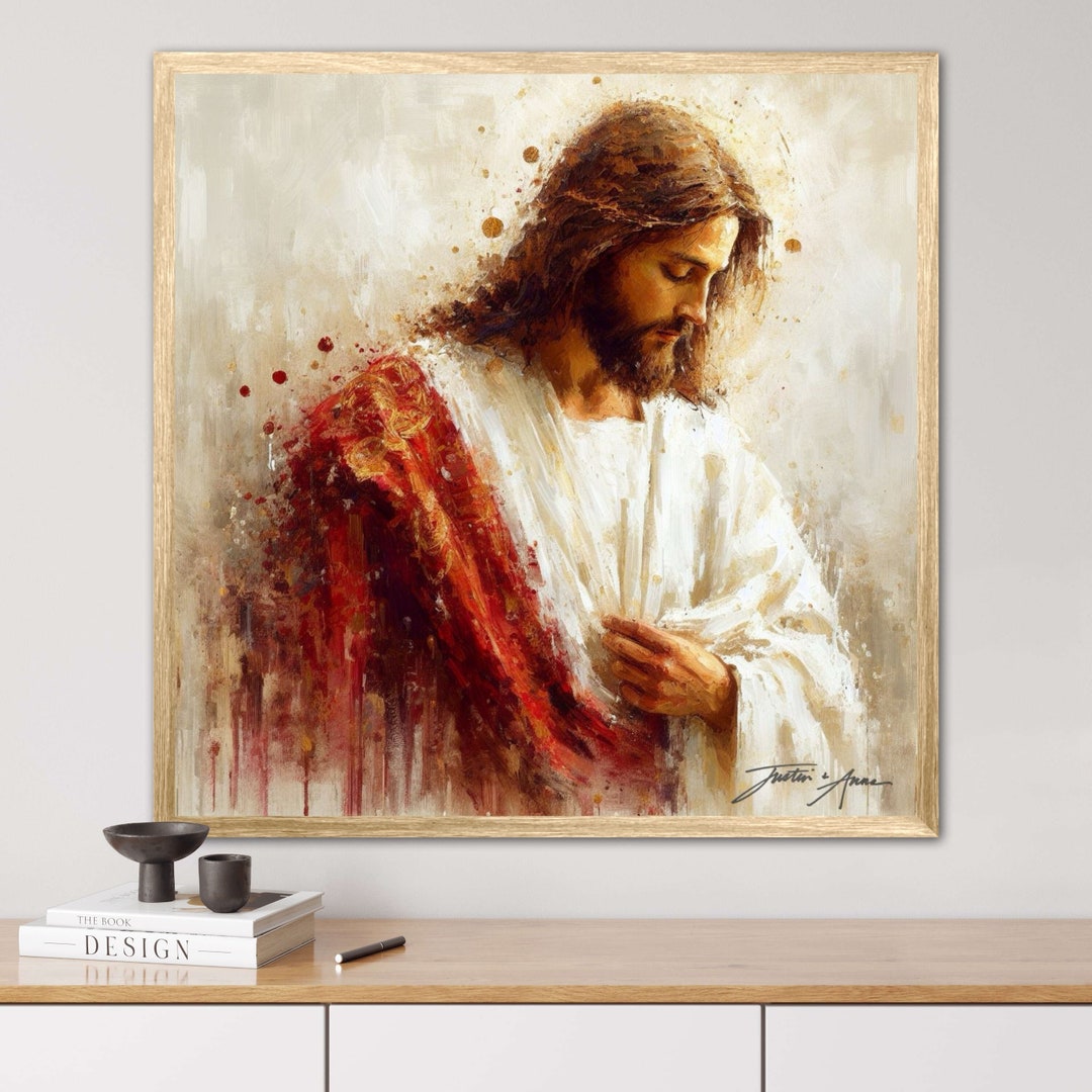 Christ in Red Robes Jesus Christ Artwork, Paintings of the Messiah ...
