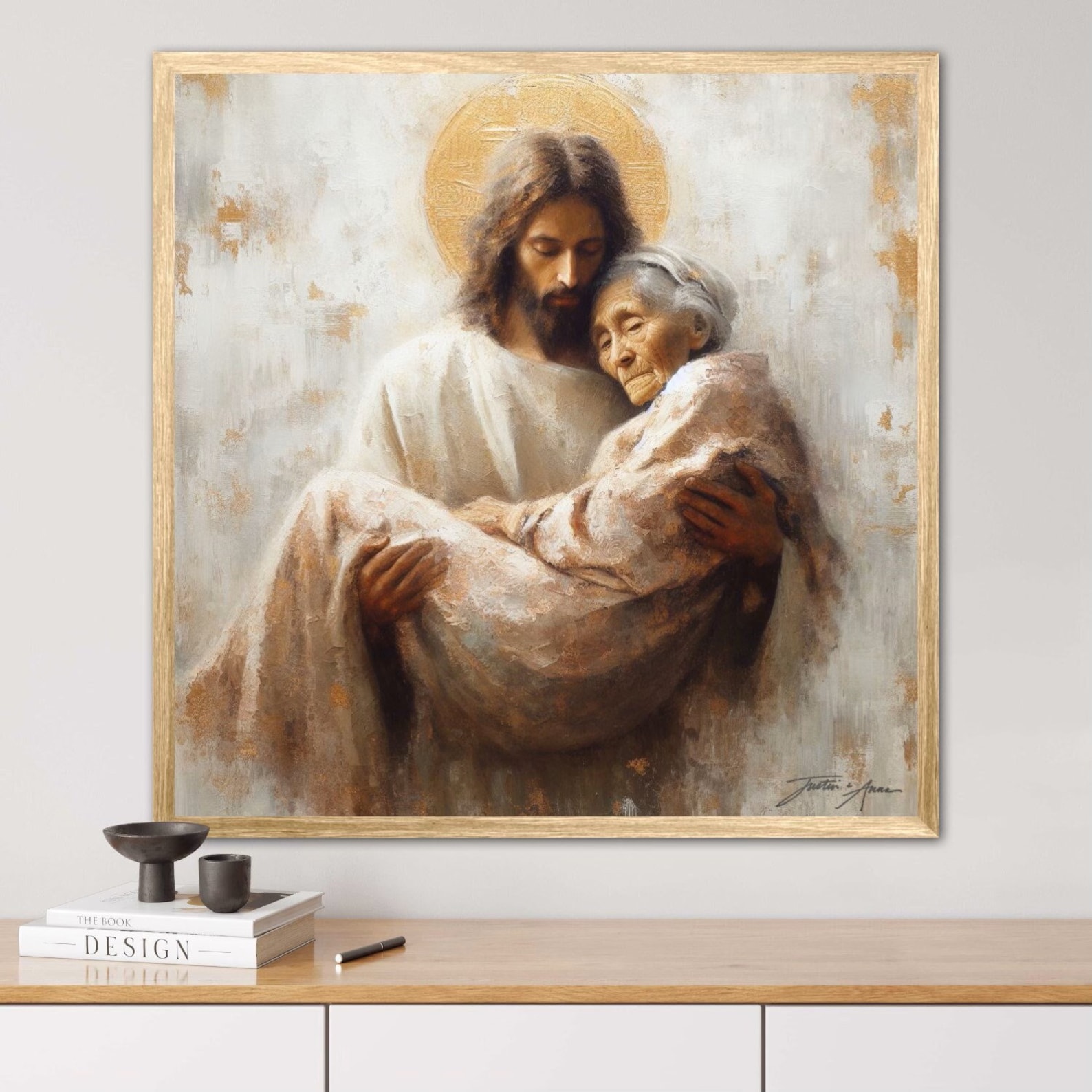 Arms of Safety - Adorable Jesus Christ and Savior Artwork Showing His ...