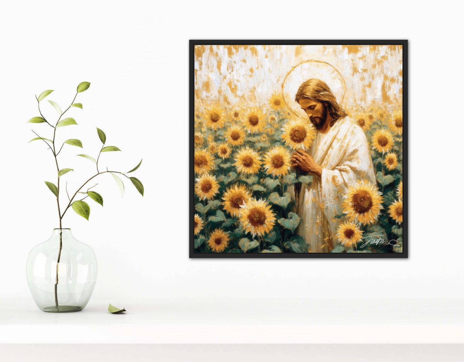 Following the Son - Gospel Art, Jesus Christ Amid Gardens of Green and ...