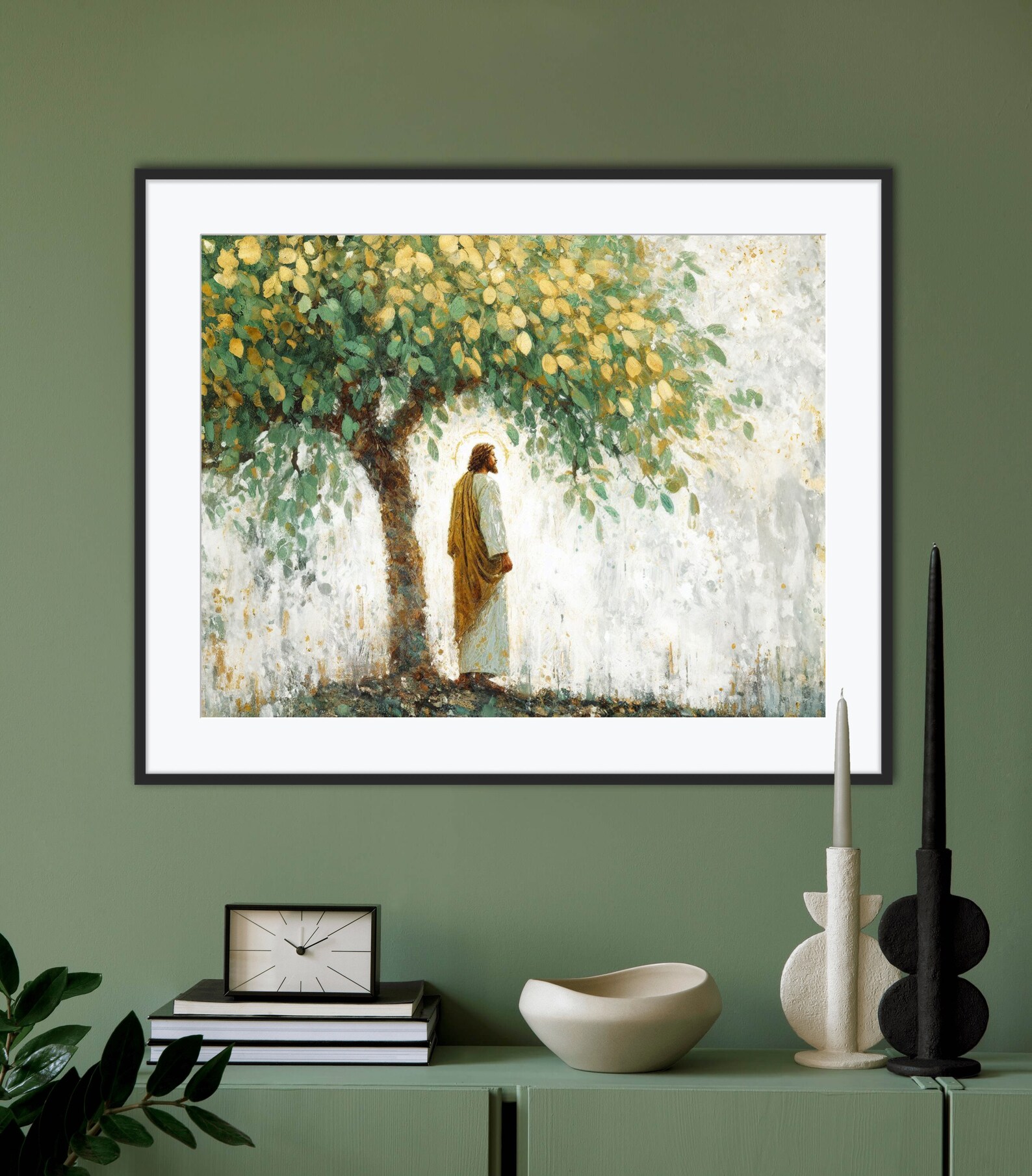 Her Leaf Shall Be Green Jesus Christ Christian Artwork Spiritual Wall ...