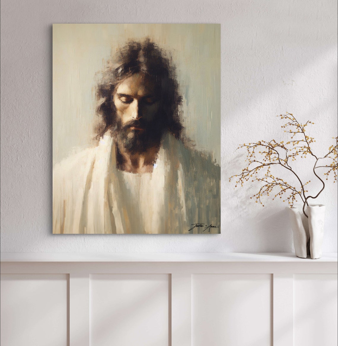 The Advocate - Vertical Portrait Delicate and Moving Jesus Christ Art ...
