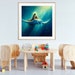 Jesus Christ on a Manta Ray - Divine Surf Celestial Sea Adventure Art ...