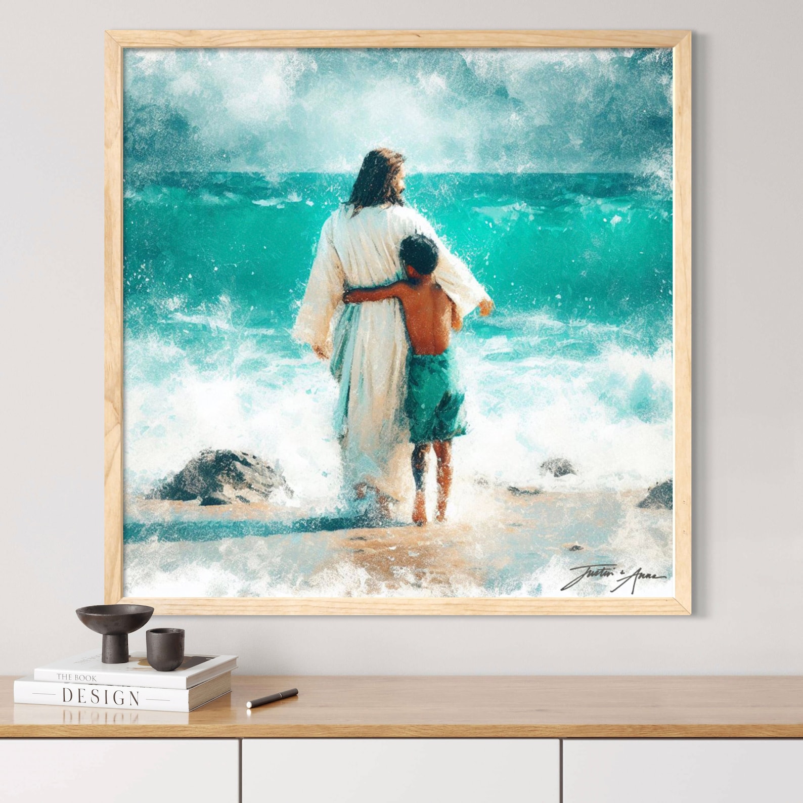 Coastal Embrace - Quiet and Trendy Gospel Aesthetic Artwork of Island ...