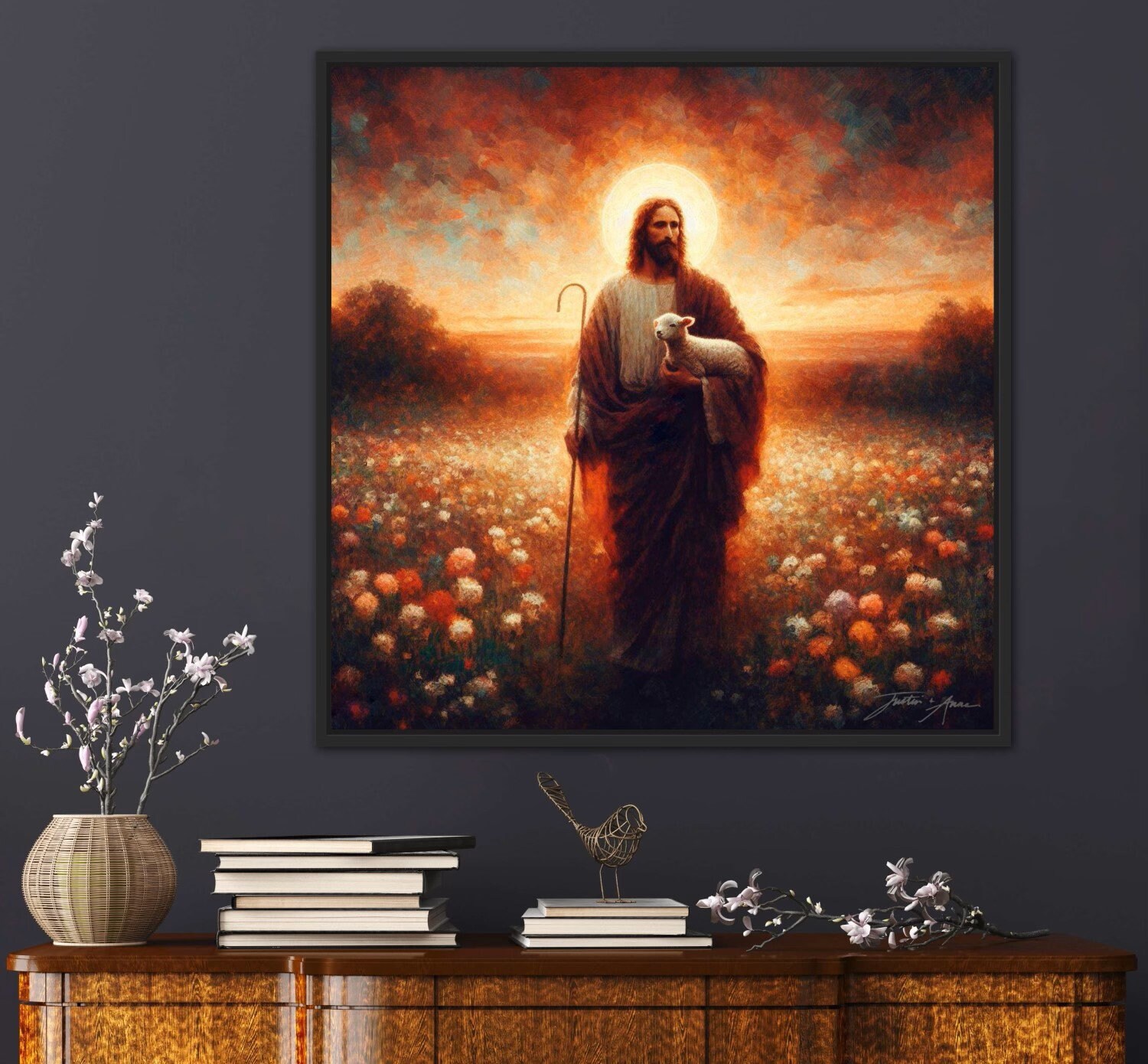 My Guardian Unique Jesus Christ and Sheep and a Lamb Digital Prints ...