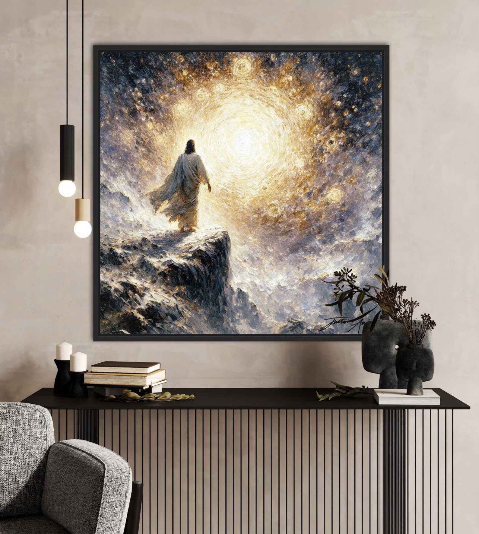 At Creation's Edge - Mystical Beginning Art Divine Origin Canvas ...