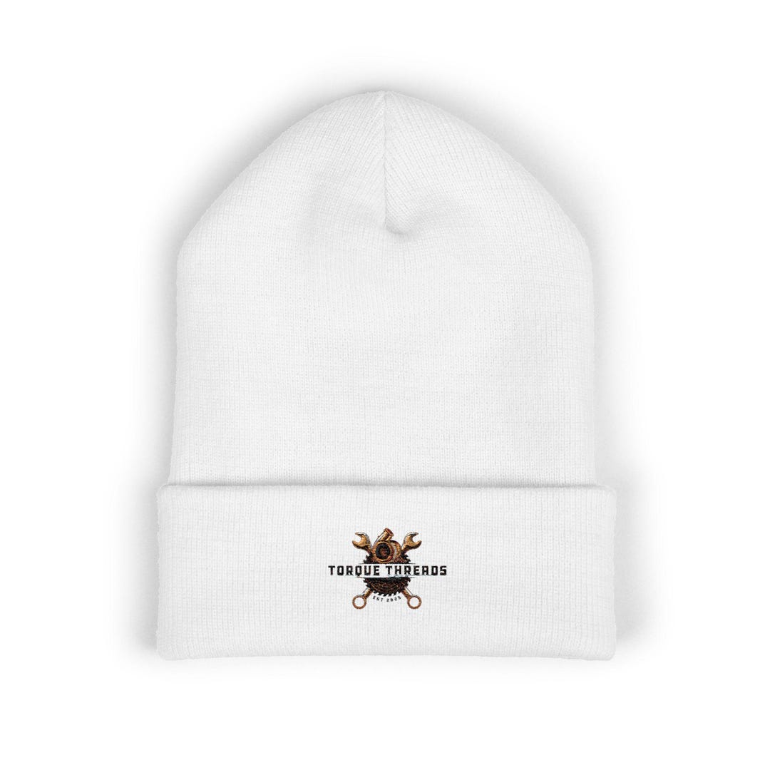 Beanie Hat, Torque Threads Garage Embroidered Knit Cap, Winter Headwear ...