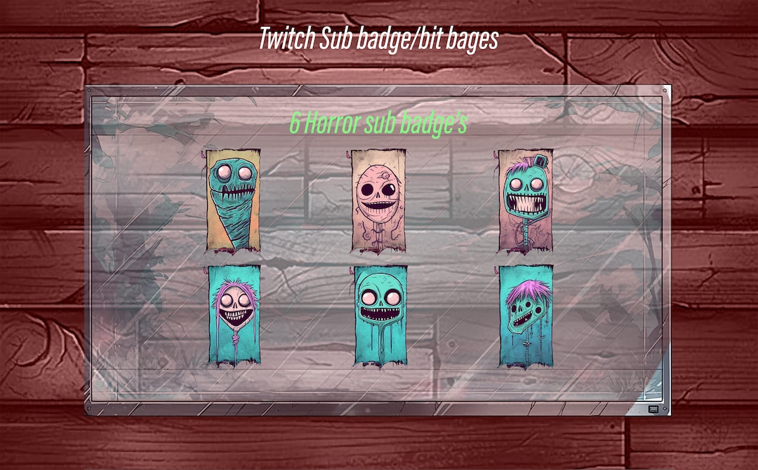 Twitch Horror Sub Badges | | Sub Badge Horror Banners With Faces ...