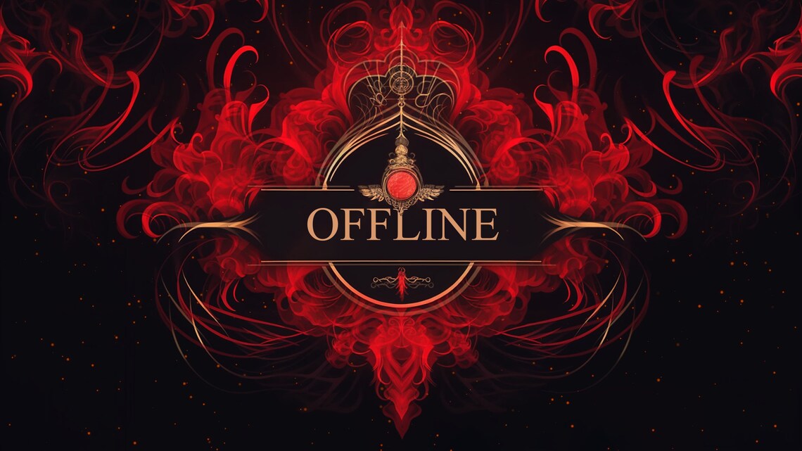 Twitch Animated Red and Gold Screen | Starting Soon, Offline, Be Right ...