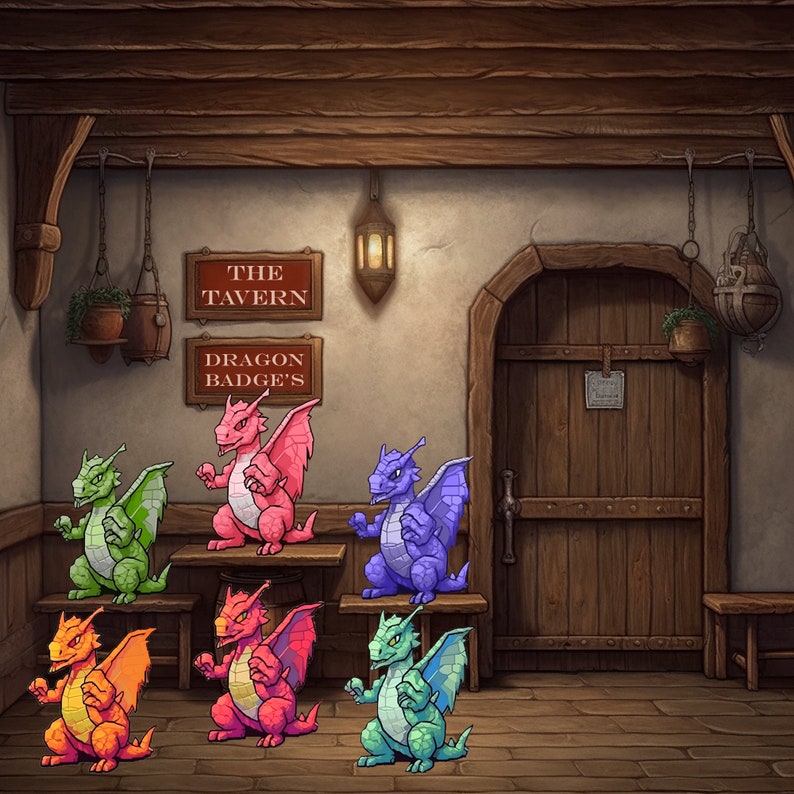 Twitch Dragon Badges Twitch Sub Badges, Twitch Bit Badges, Character ...