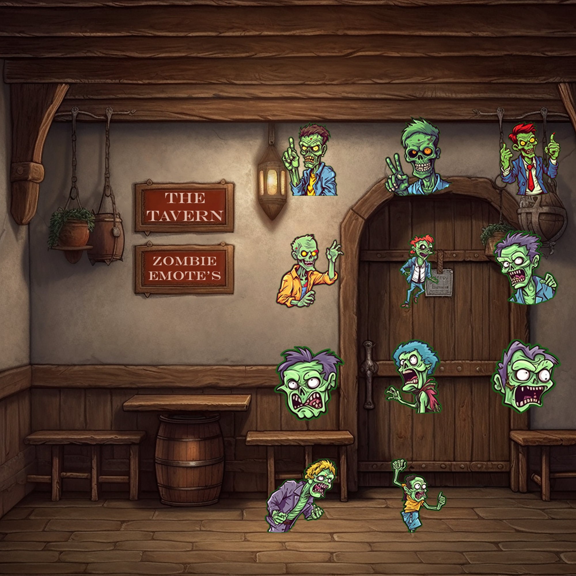 Zombie Twitch Emotes | Emotes for Twitch, Twitch Zombie Emotes, Dbd ...