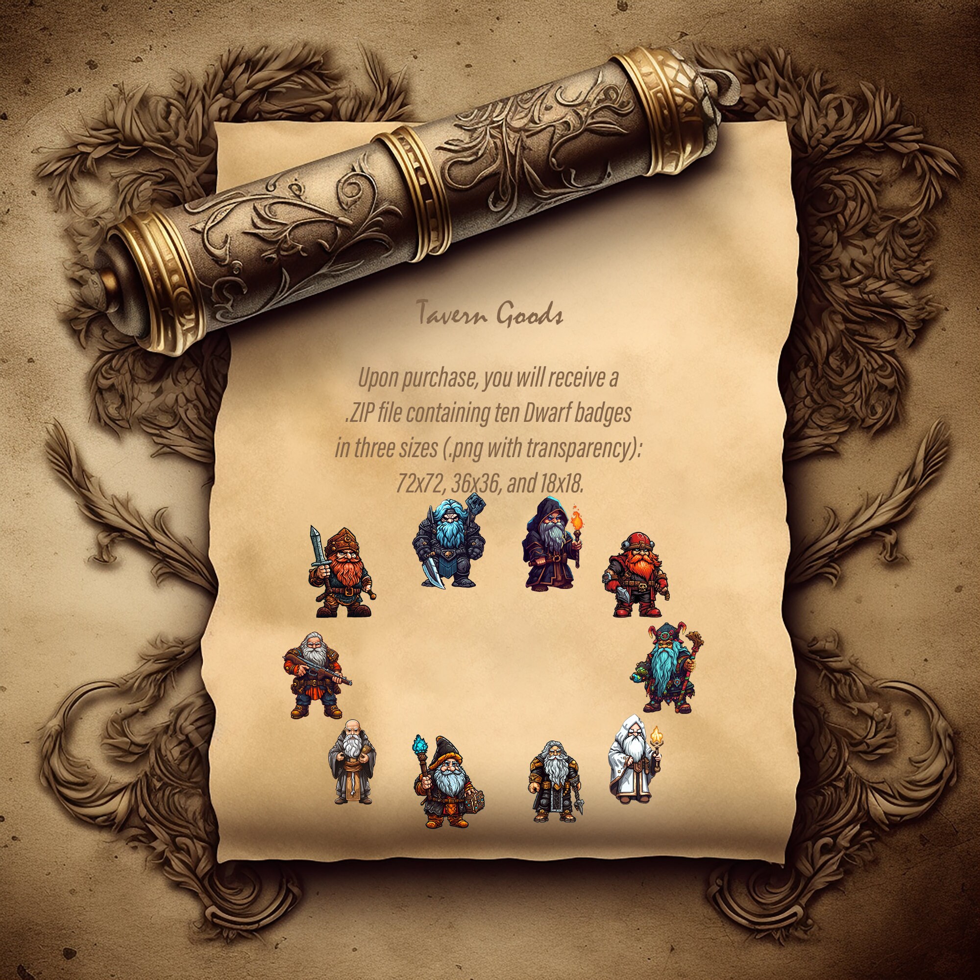 Twitch Dwarf Badges | Twitch Dwarf Classes Badges, Custom Emotes ...