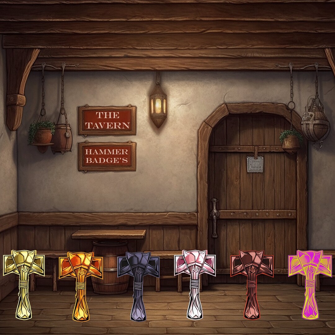 Twitch Hammer Badge | Twitch Thor Hammer Badge, Twitch Channel ...