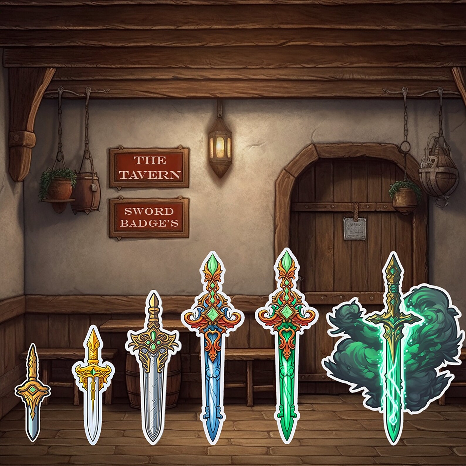 Twitch Sword Badges | Twitch Sub Badges, Twitch Bit Badges, Character ...