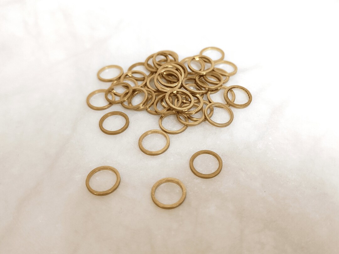 1 or 4 Raw Brass 10mm Circle Findings, Pretty Metal Findings for ...